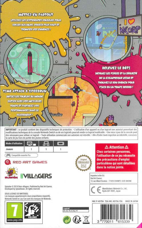 Splasher cover or packaging material - MobyGames