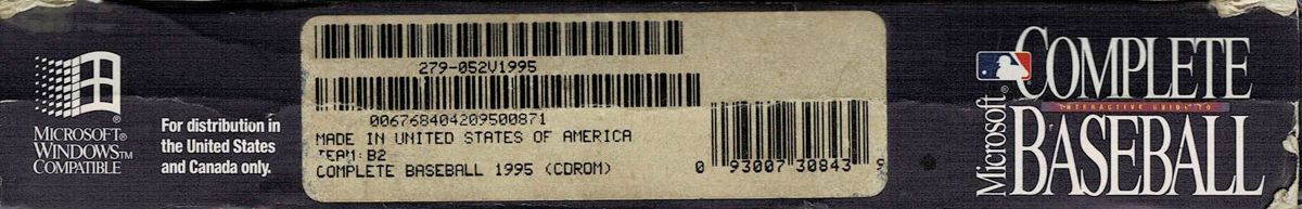 Microsoft Complete Interactive Guide to Baseball: 1995 Edition cover or ...