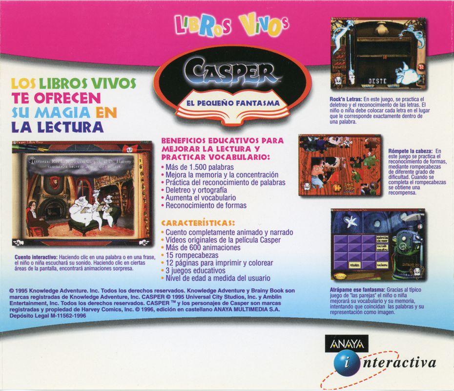 Casper: Brainy Book cover or packaging material - MobyGames