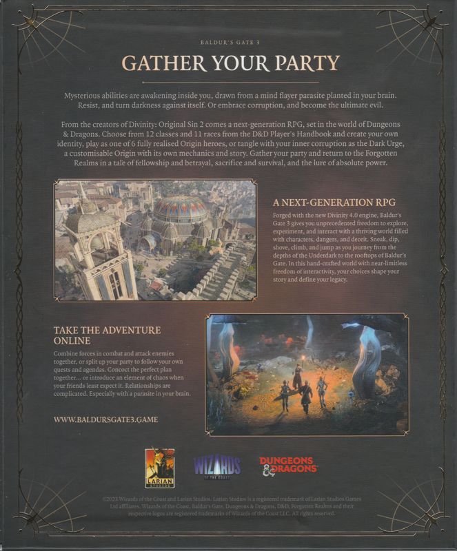 Baldur's Gate III (Deluxe Edition) cover or packaging material - MobyGames