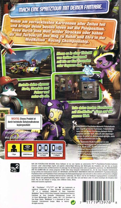 ModNation Racers cover or packaging material - MobyGames