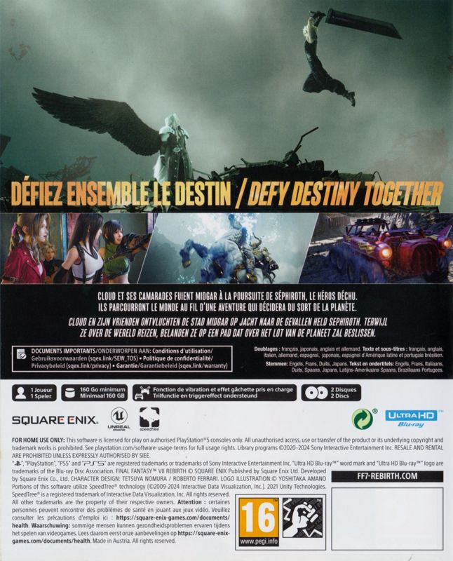 Final Fantasy VII: Rebirth cover or packaging material - MobyGames