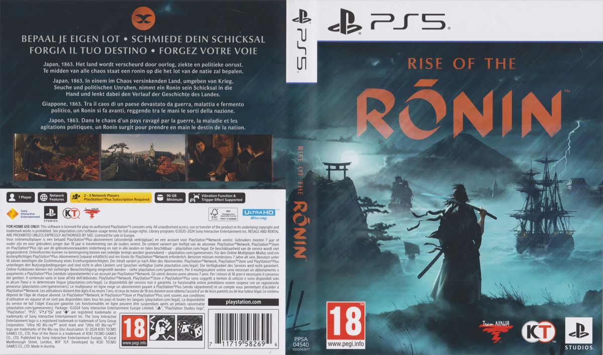 Rise of the Rōnin cover or packaging material - MobyGames