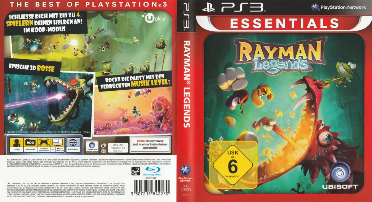 Rayman Legends cover or packaging material - MobyGames