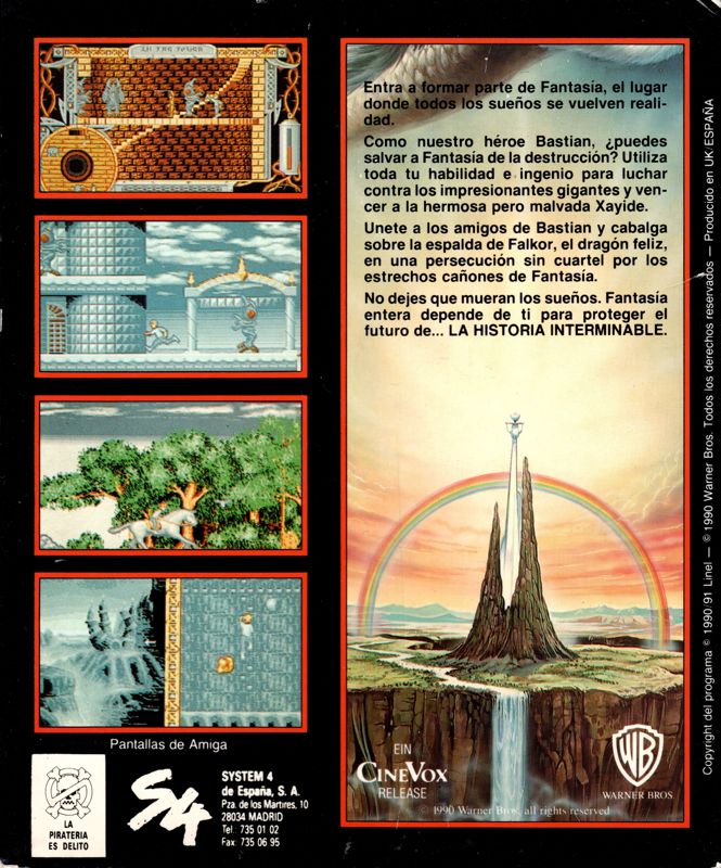 The Neverending Story II: The Arcade Game cover or packaging material ...