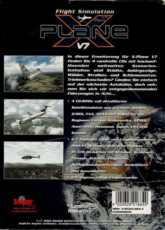 X-Plane Version 7: World Scenery cover or packaging material - MobyGames