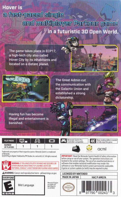 Hover: Revolt of Gamers cover or packaging material - MobyGames