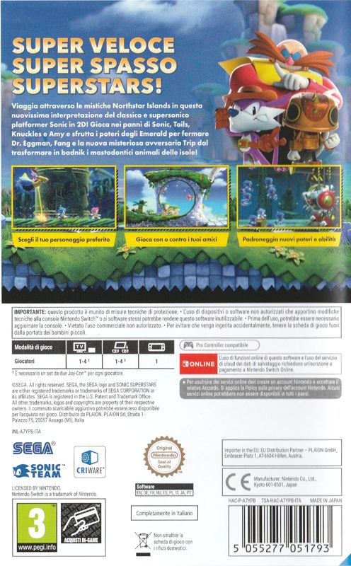 Sonic Superstars cover or packaging material - MobyGames