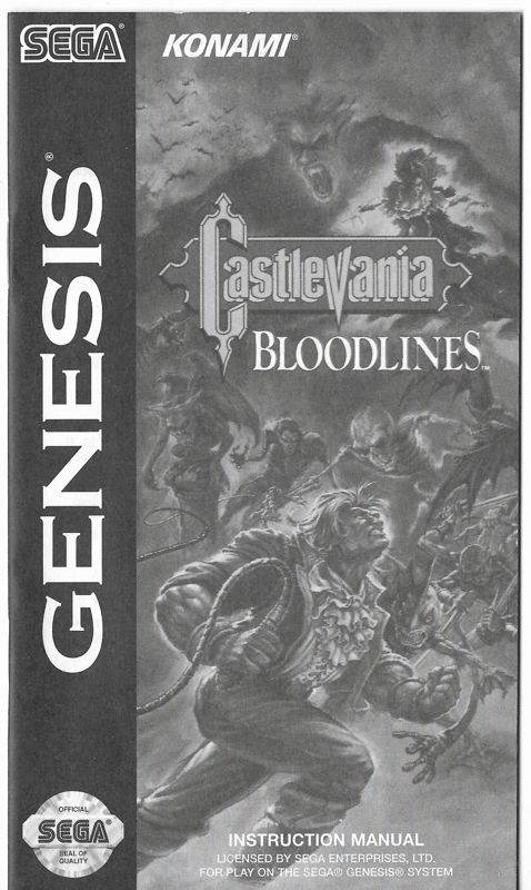 Castlevania: Bloodlines cover or packaging material - MobyGames