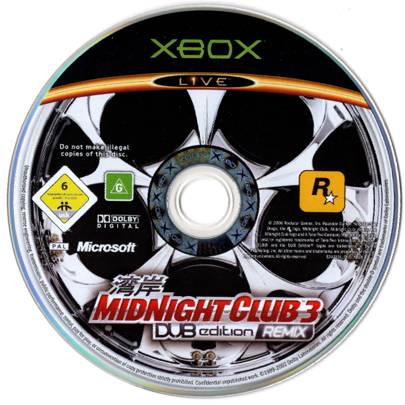 Midnight Club 3: DUB Edition Remix cover or packaging material - MobyGames