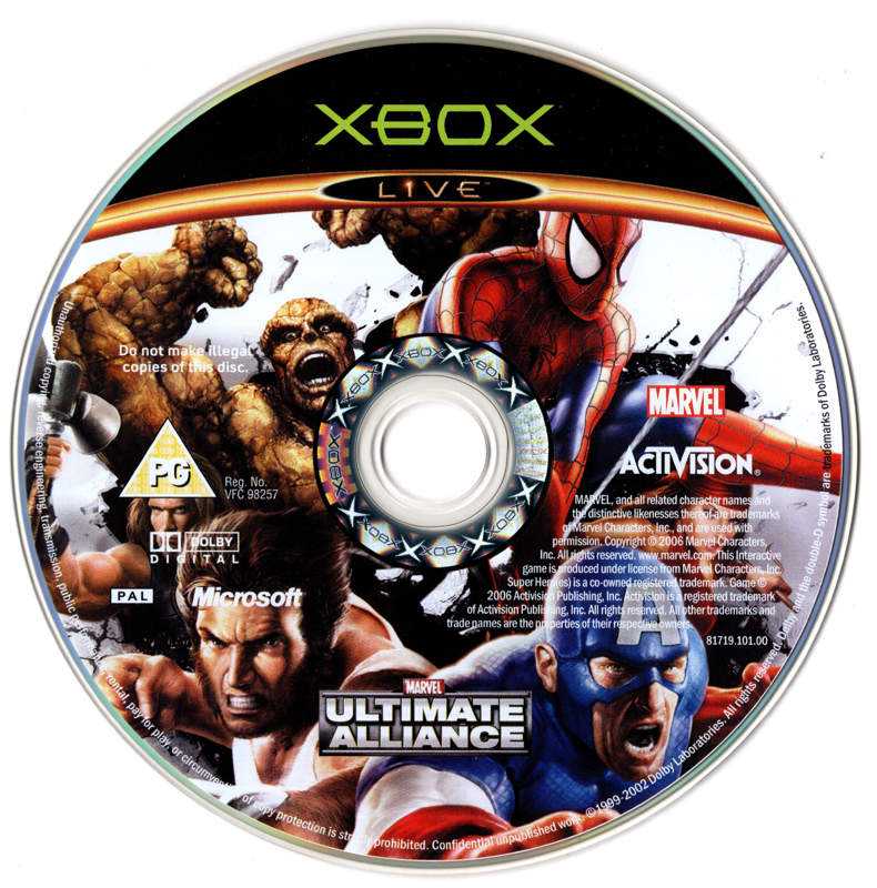 Marvel Ultimate Alliance cover or packaging material - MobyGames