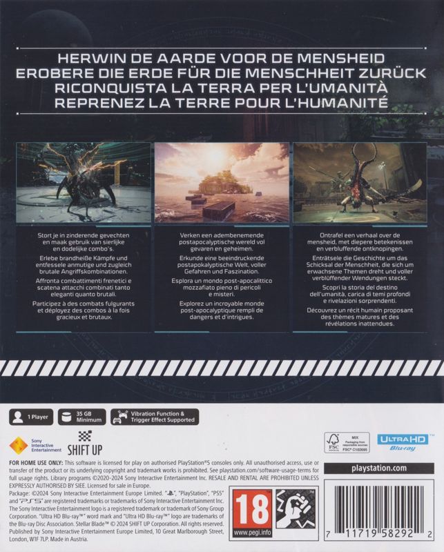 Stellar Blade cover or packaging material - MobyGames