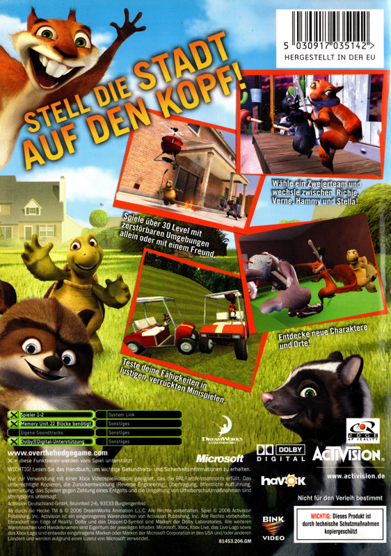Over the Hedge cover or packaging material - MobyGames