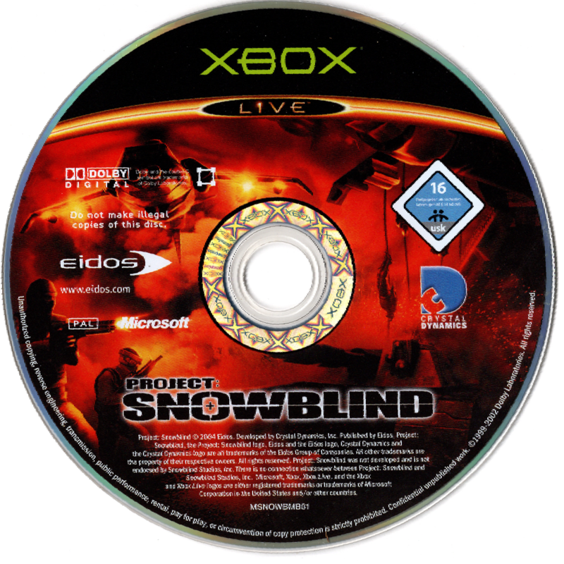 Project: Snowblind cover or packaging material - MobyGames