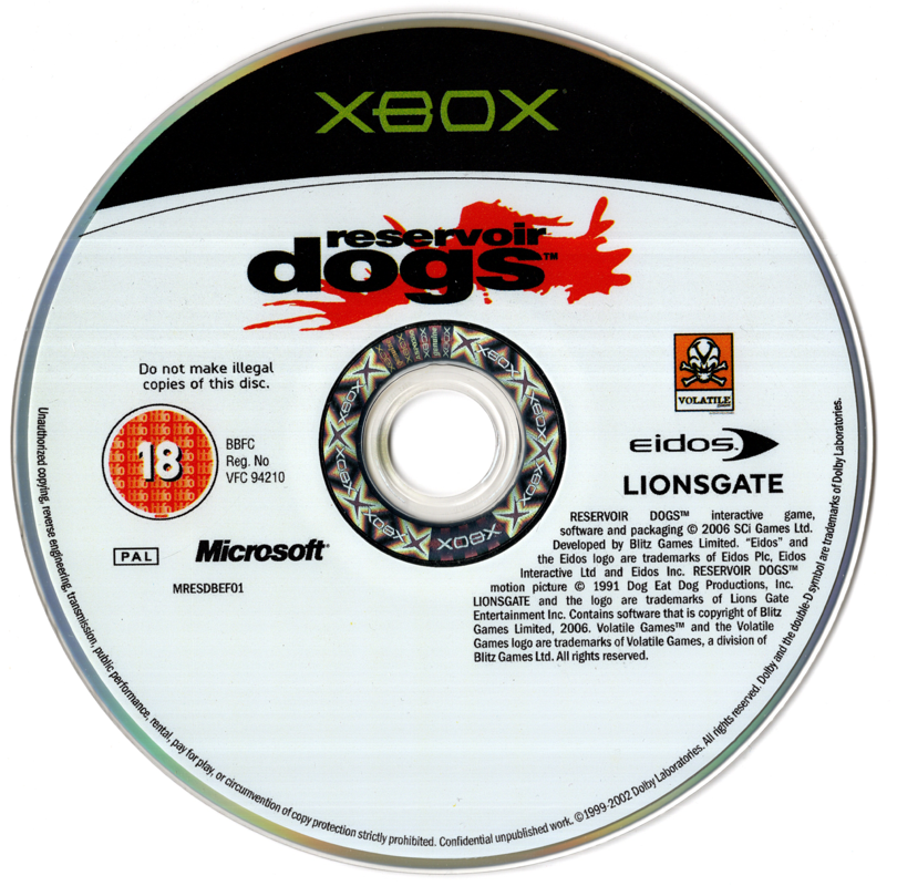 Reservoir Dogs cover or packaging material - MobyGames