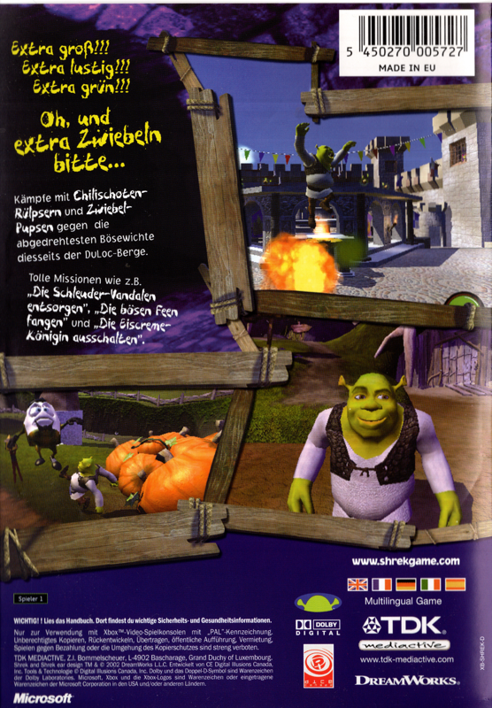 Shrek cover or packaging material - MobyGames