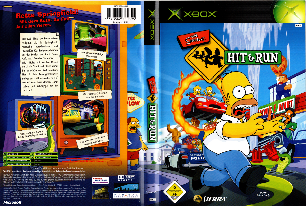 The Simpsons: Hit & Run cover or packaging material - MobyGames