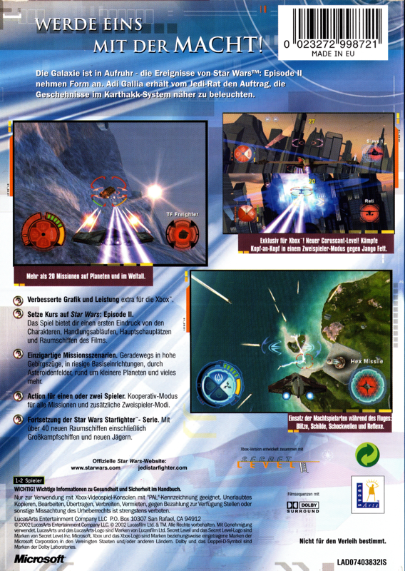 Star Wars: Jedi Starfighter cover or packaging material - MobyGames