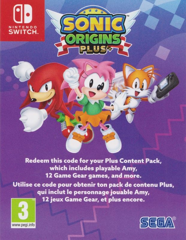 Sonic Origins Plus cover or packaging material - MobyGames