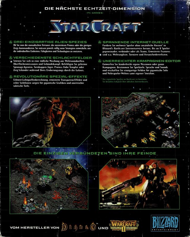 StarCraft cover or packaging material - MobyGames
