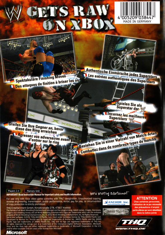 WWF Raw cover or packaging material - MobyGames