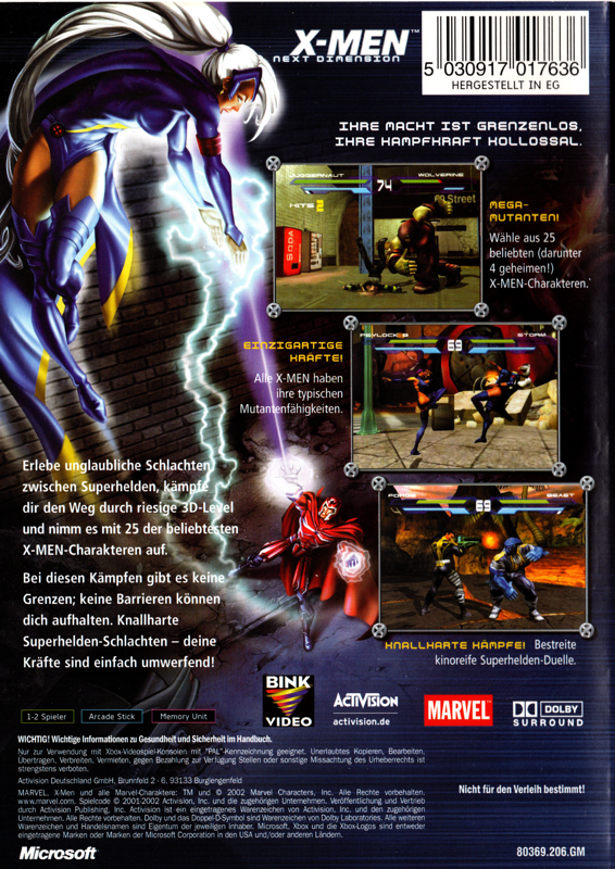 X-Men: Next Dimension cover or packaging material - MobyGames