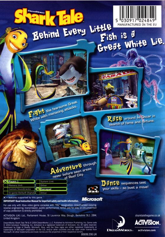 DreamWorks Shark Tale cover or packaging material - MobyGames