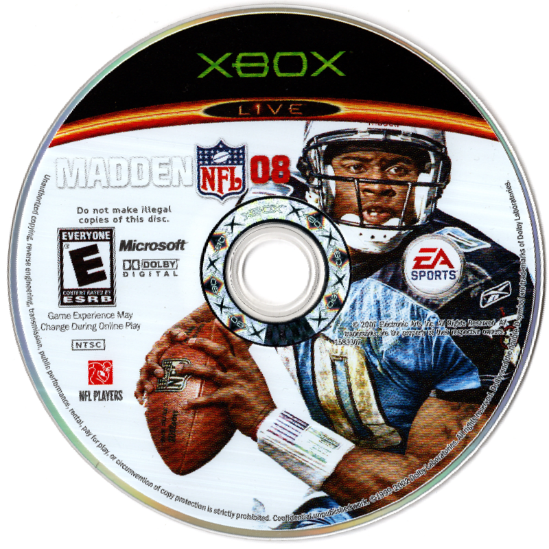 Madden NFL 08 cover or packaging material - MobyGames