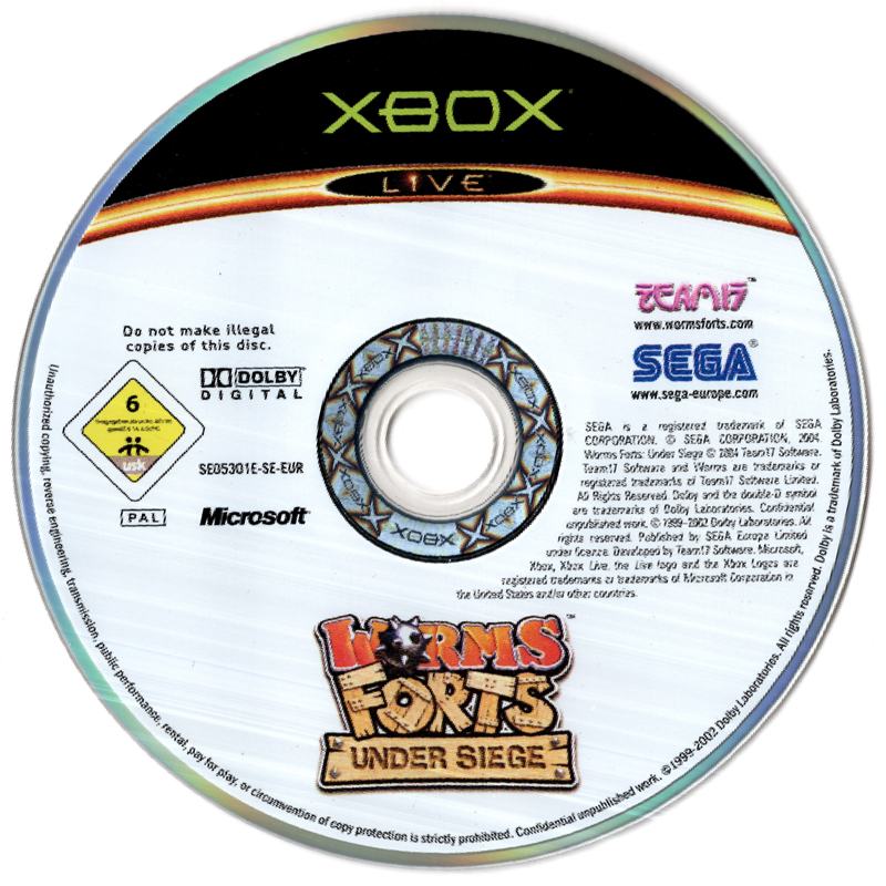 Worms Forts: Under Siege cover or packaging material - MobyGames