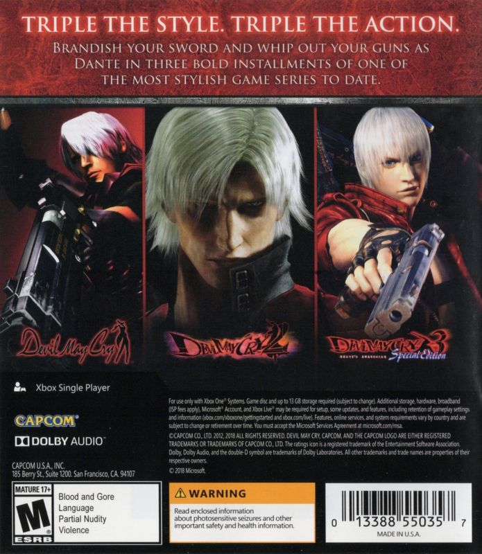 Devil May Cry: HD Collection cover or packaging material - MobyGames