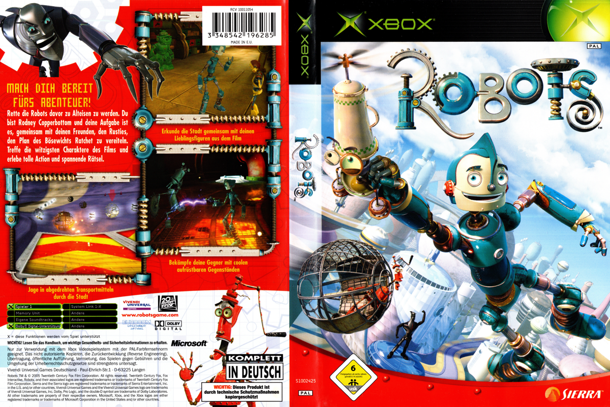 Robots cover or packaging material - MobyGames