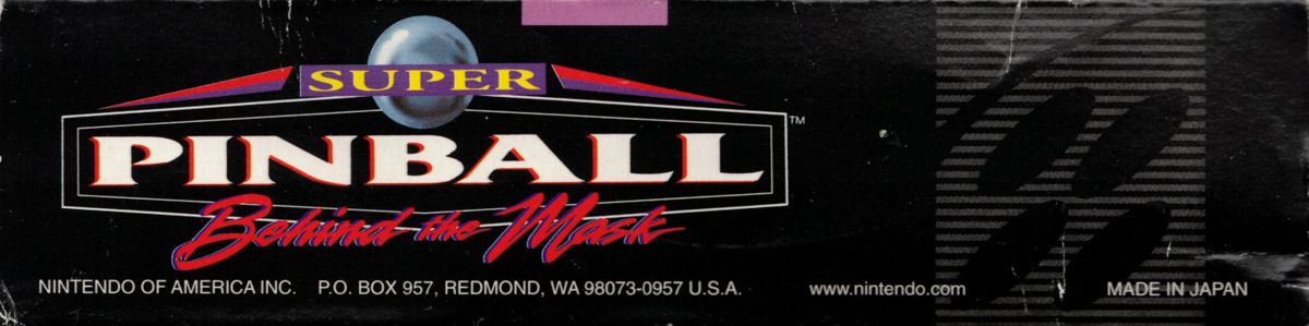 Super Pinball: Behind the Mask cover or packaging material - MobyGames