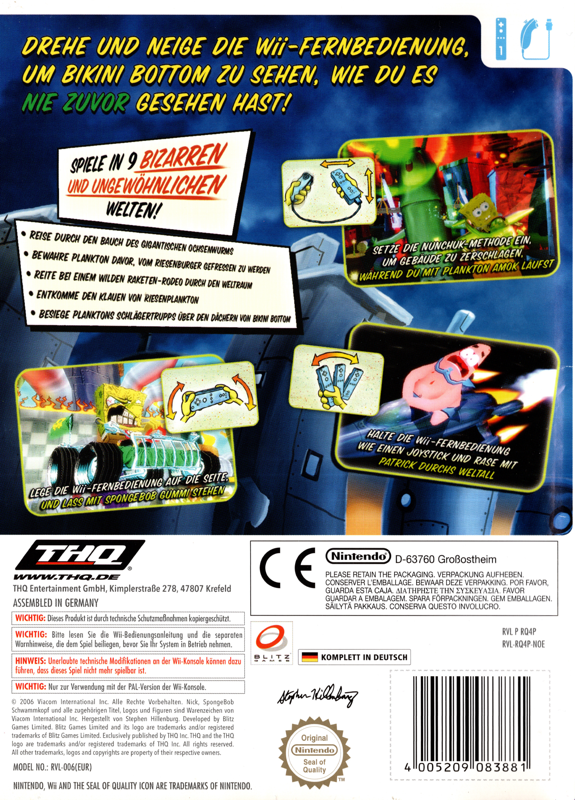 SpongeBob Squarepants: Creature from the Krusty Krab cover or packaging ...