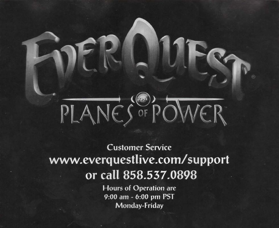 EverQuest: The Planes of Power cover or packaging material - MobyGames