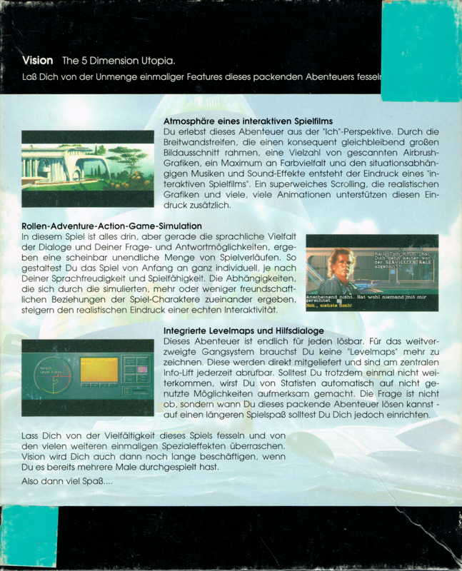 Vision: The 5 Dimension Utopia cover or packaging material - MobyGames
