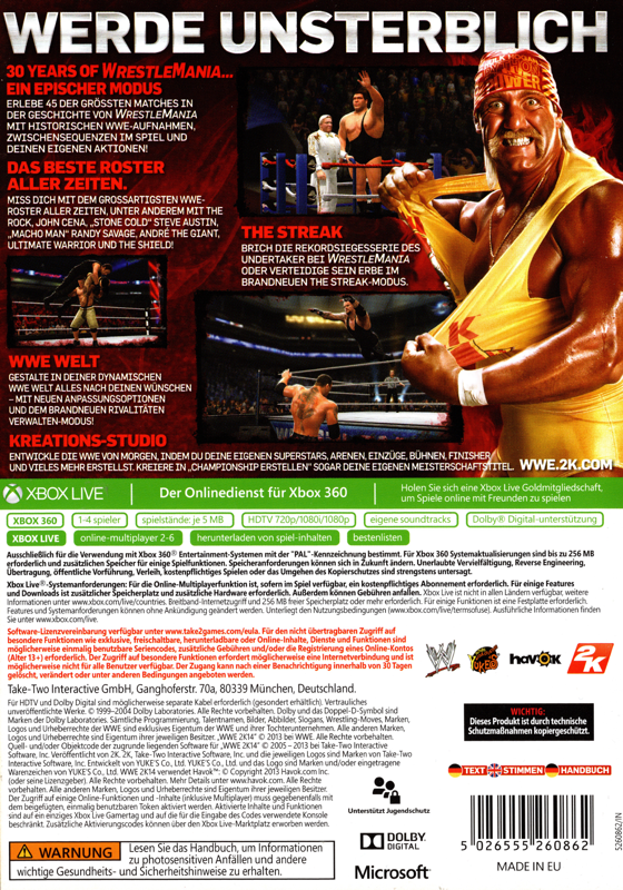 WWE 2K14 cover or packaging material - MobyGames