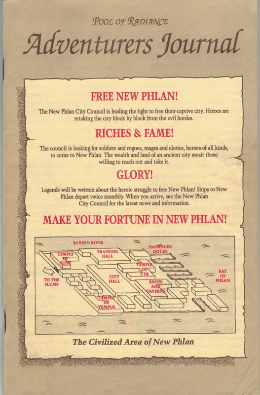 Pool of Radiance cover or packaging material - MobyGames