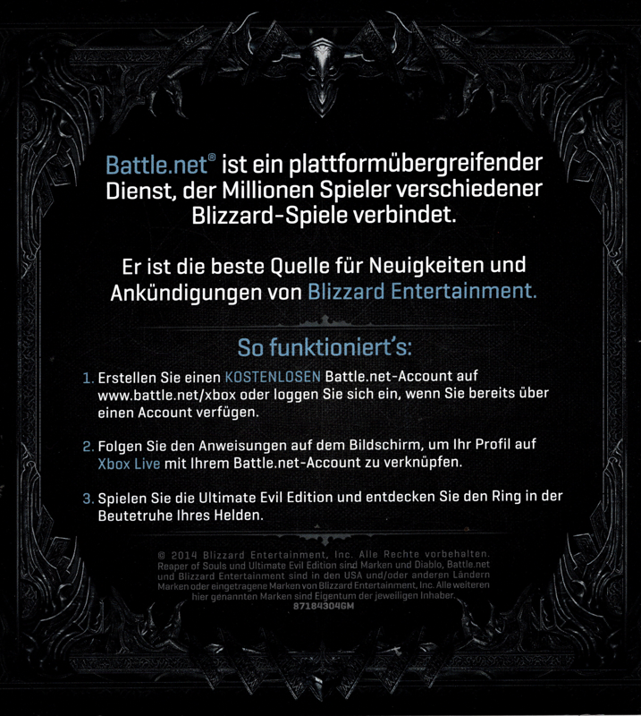 Diablo III: Reaper of Souls - Ultimate Evil Edition cover or packaging ...