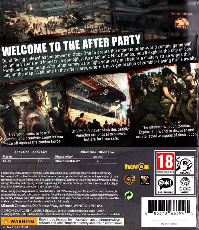 Dead Rising 3 cover or packaging material - MobyGames