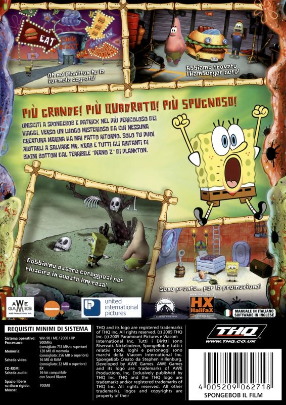 The SpongeBob SquarePants Movie cover or packaging material - MobyGames
