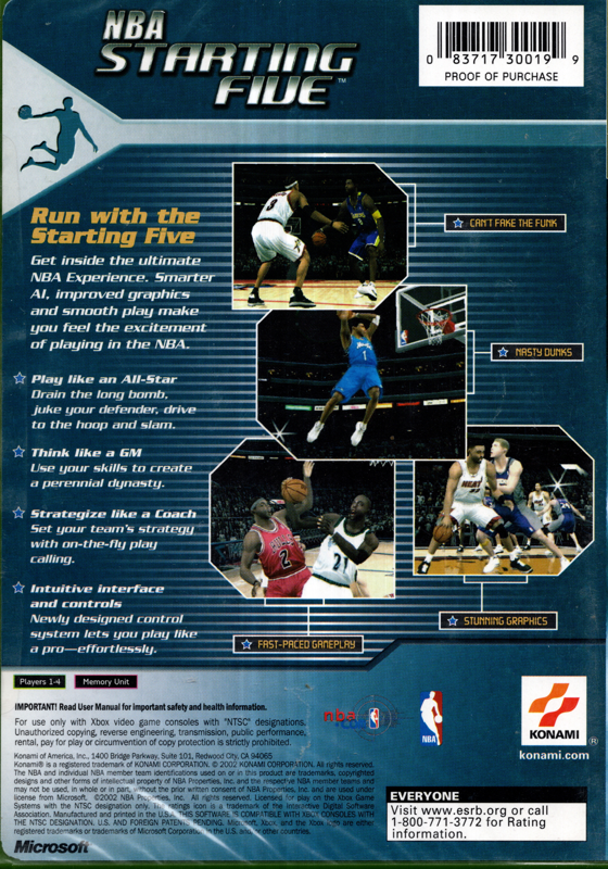 NBA Starting Five cover or packaging material - MobyGames