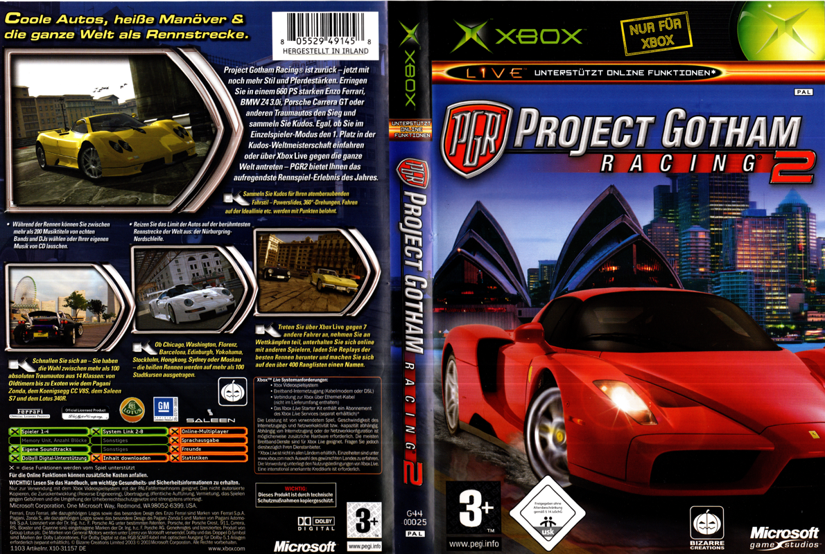 Project Gotham Racing 2 cover or packaging material - MobyGames