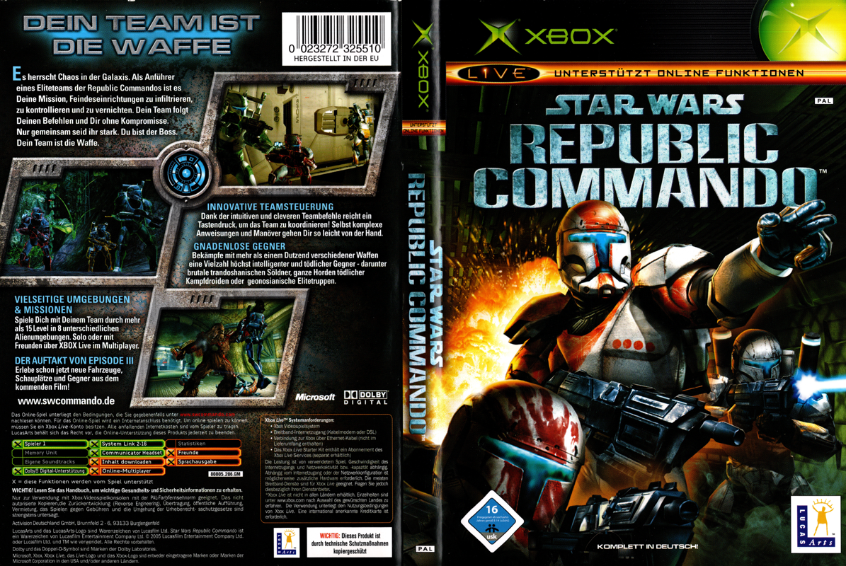 Star Wars: Republic Commando cover or packaging material - MobyGames