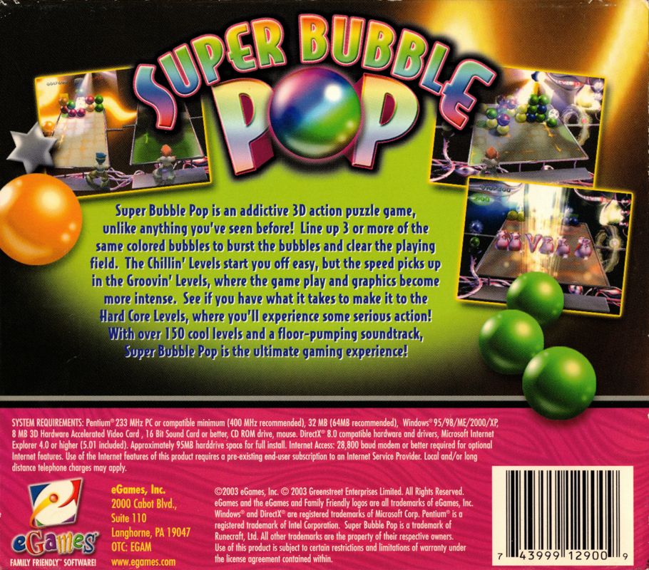 Super Bubble Pop cover or packaging material - MobyGames