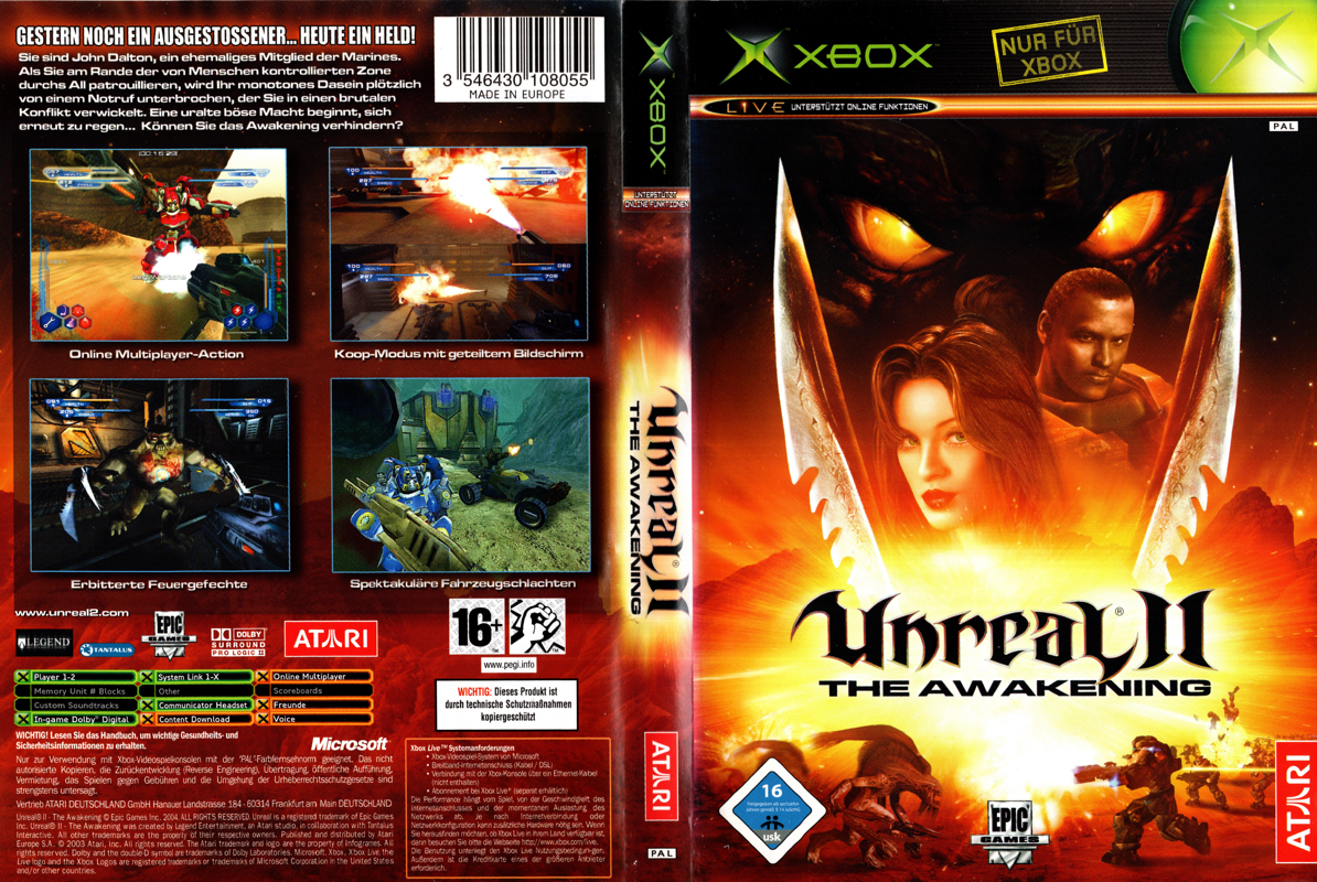Unreal II: The Awakening cover or packaging material - MobyGames