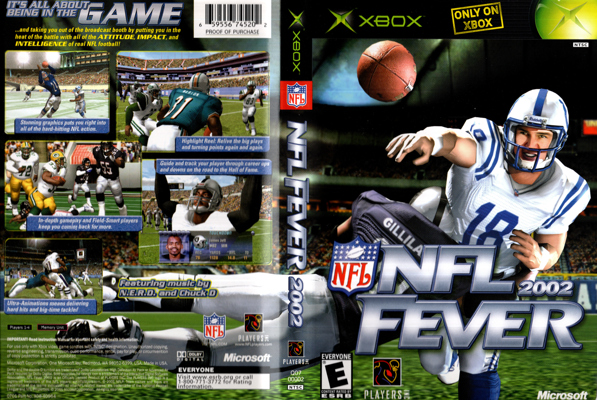 NFL Fever 2002 cover or packaging material - MobyGames