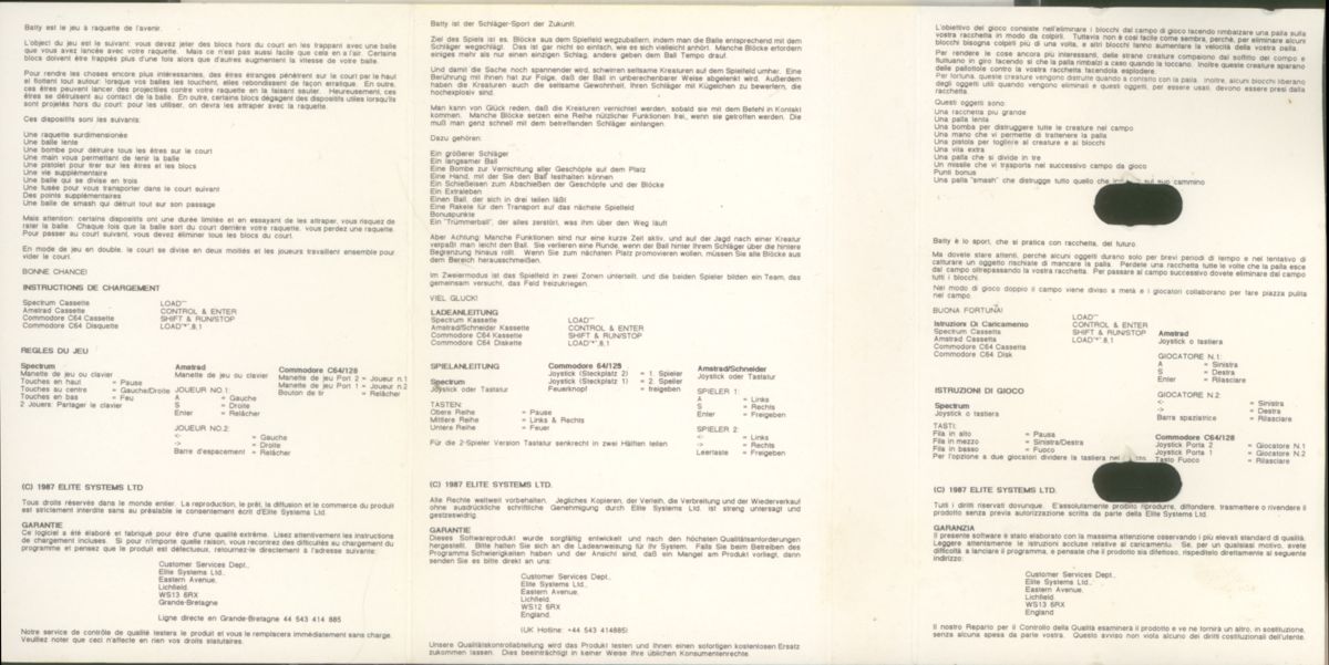 Batty cover or packaging material - MobyGames