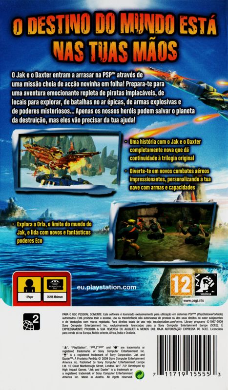 Jak and Daxter: The Lost Frontier cover or packaging material - MobyGames