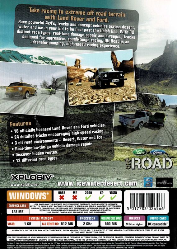 Ford Racing Off Road cover or packaging material - MobyGames