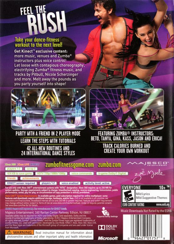 Zumba Fitness Rush cover or packaging material - MobyGames